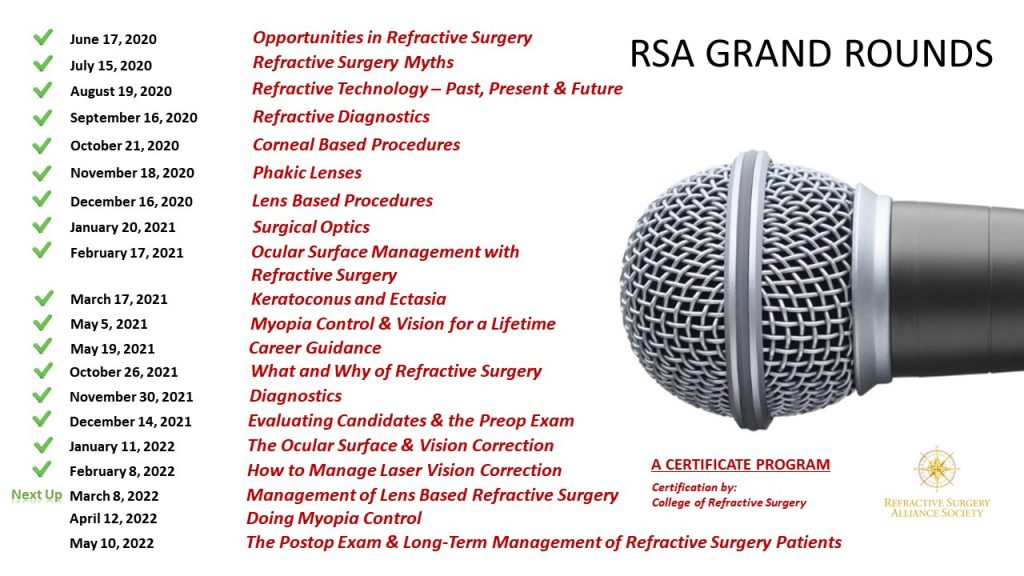 RSA Grand Rounds – Refractive Surgery Alliance Society